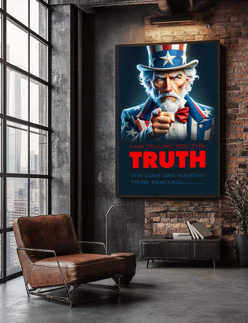 Uncle Sam Printable Poster | American Patriotic Wall Art | Digital ...
