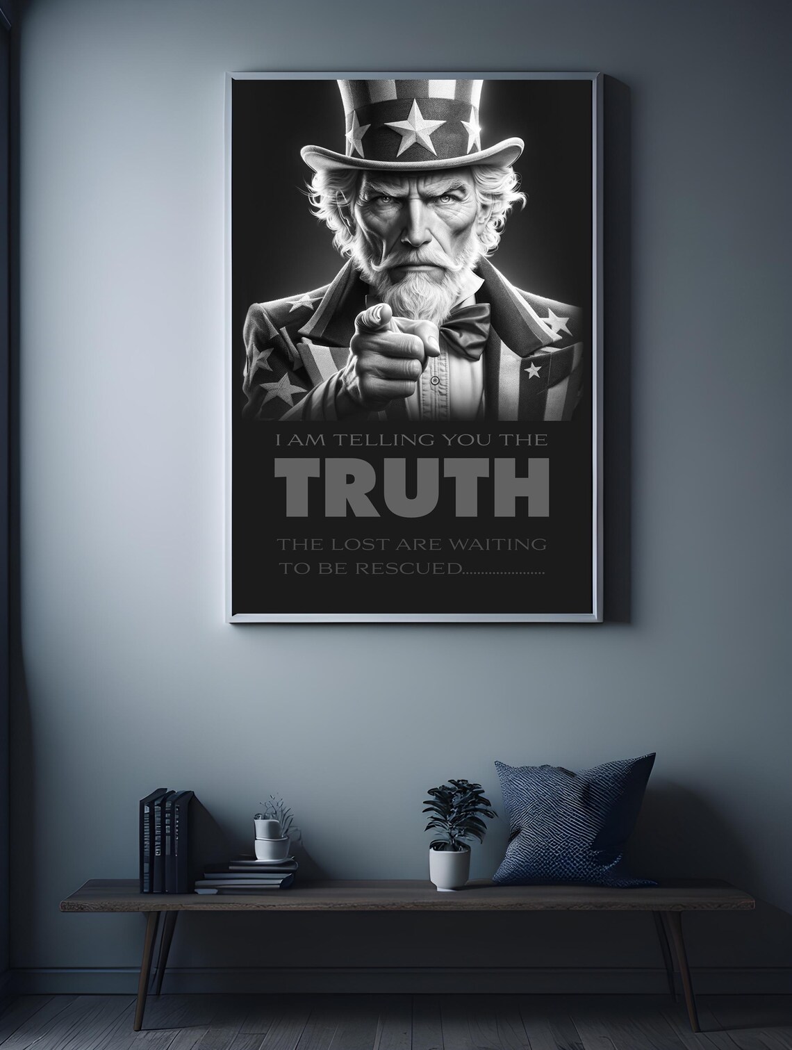 Uncle Sam Printable Poster | American Patriotic Wall Art | Digital ...