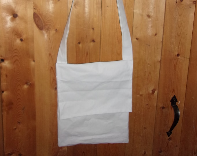 White Cotton Canvas Haversack. - Etsy
