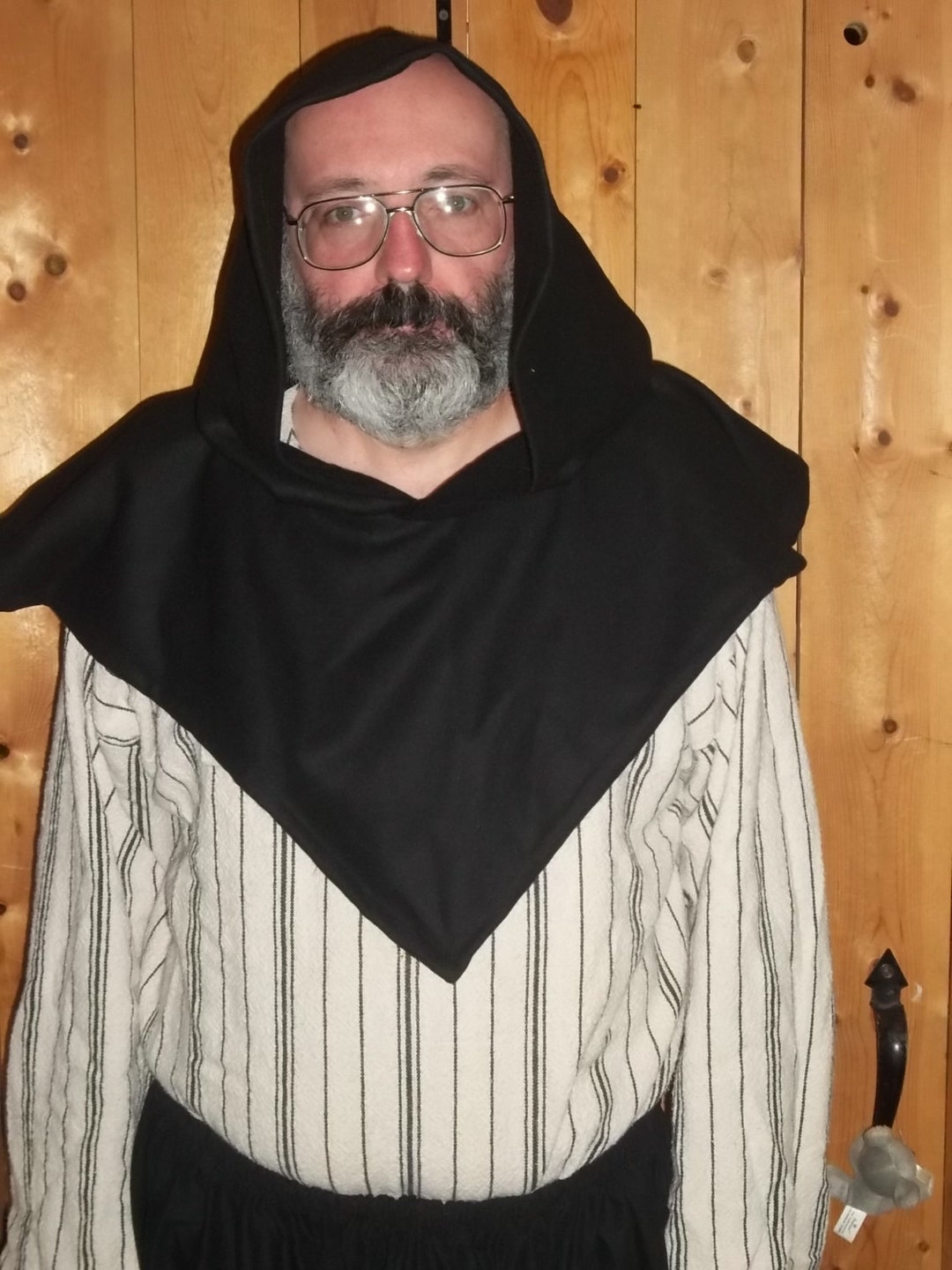 Black Heavy Weight Wool Hood - Etsy
