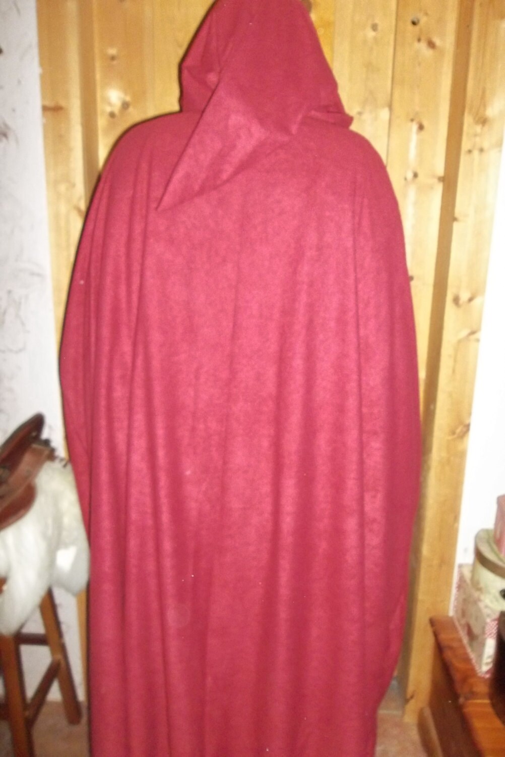 Burgundy Ultrasuede Full Length Cloak - Etsy