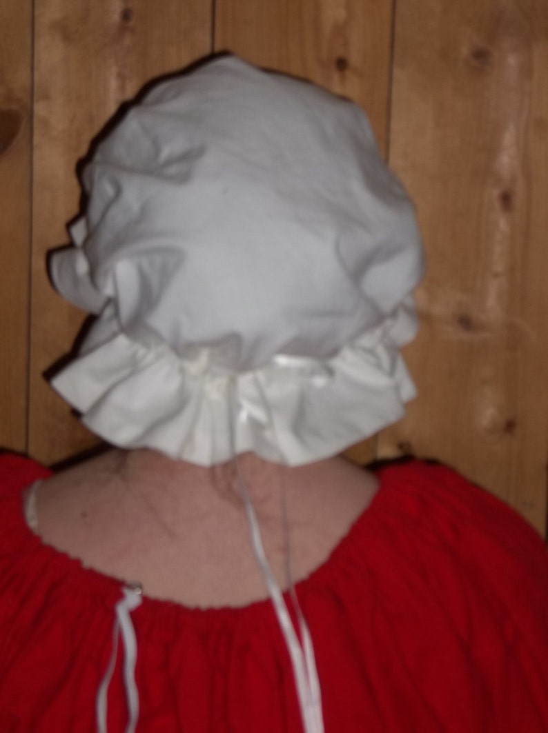 Mop Cap in White Cotton Muslin | Etsy