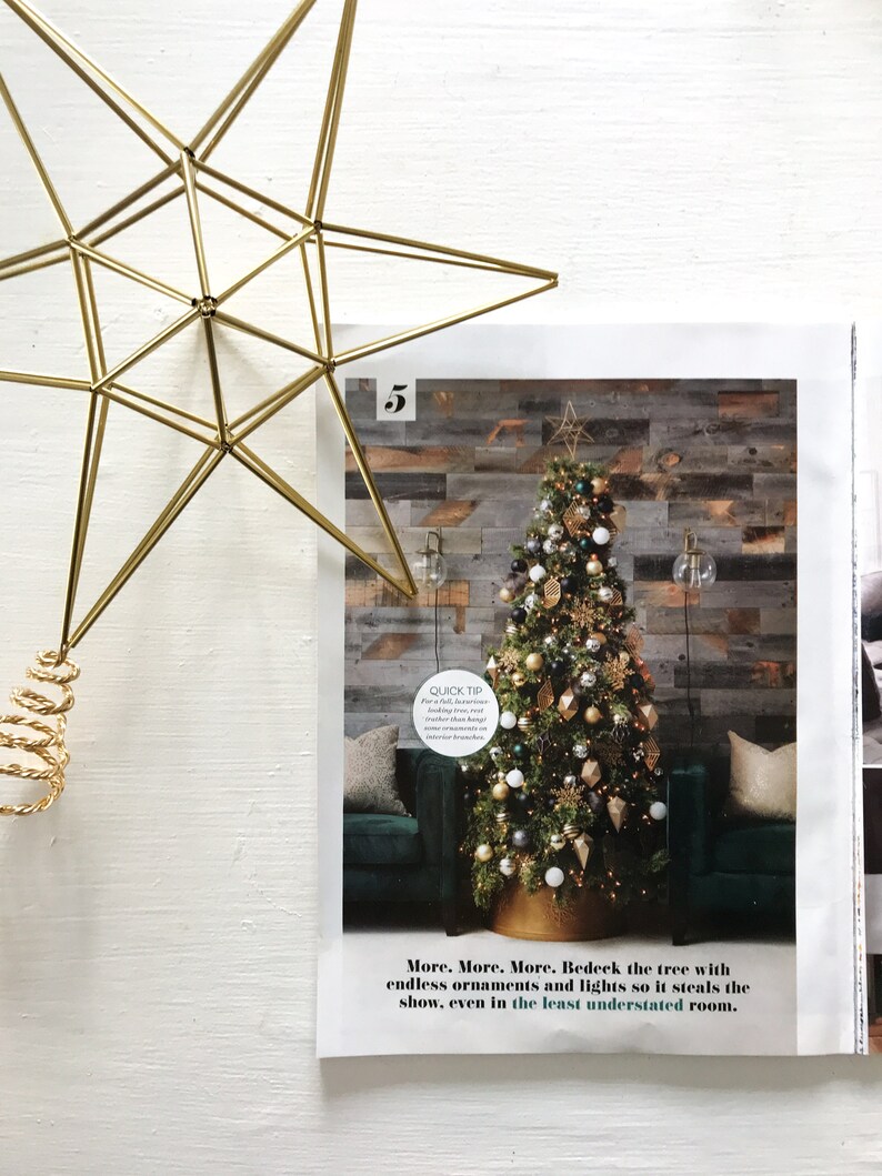 Brass Himmeli Star Christmas Tree Topper: Geometric Decoration - Etsy