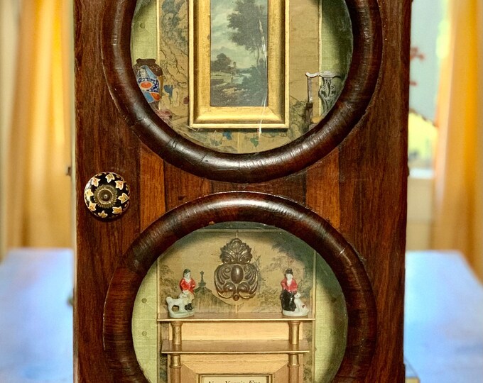 Beautiful 1860c Rosewood Veneer Clock Cabinet Miniature Diorama - Etsy