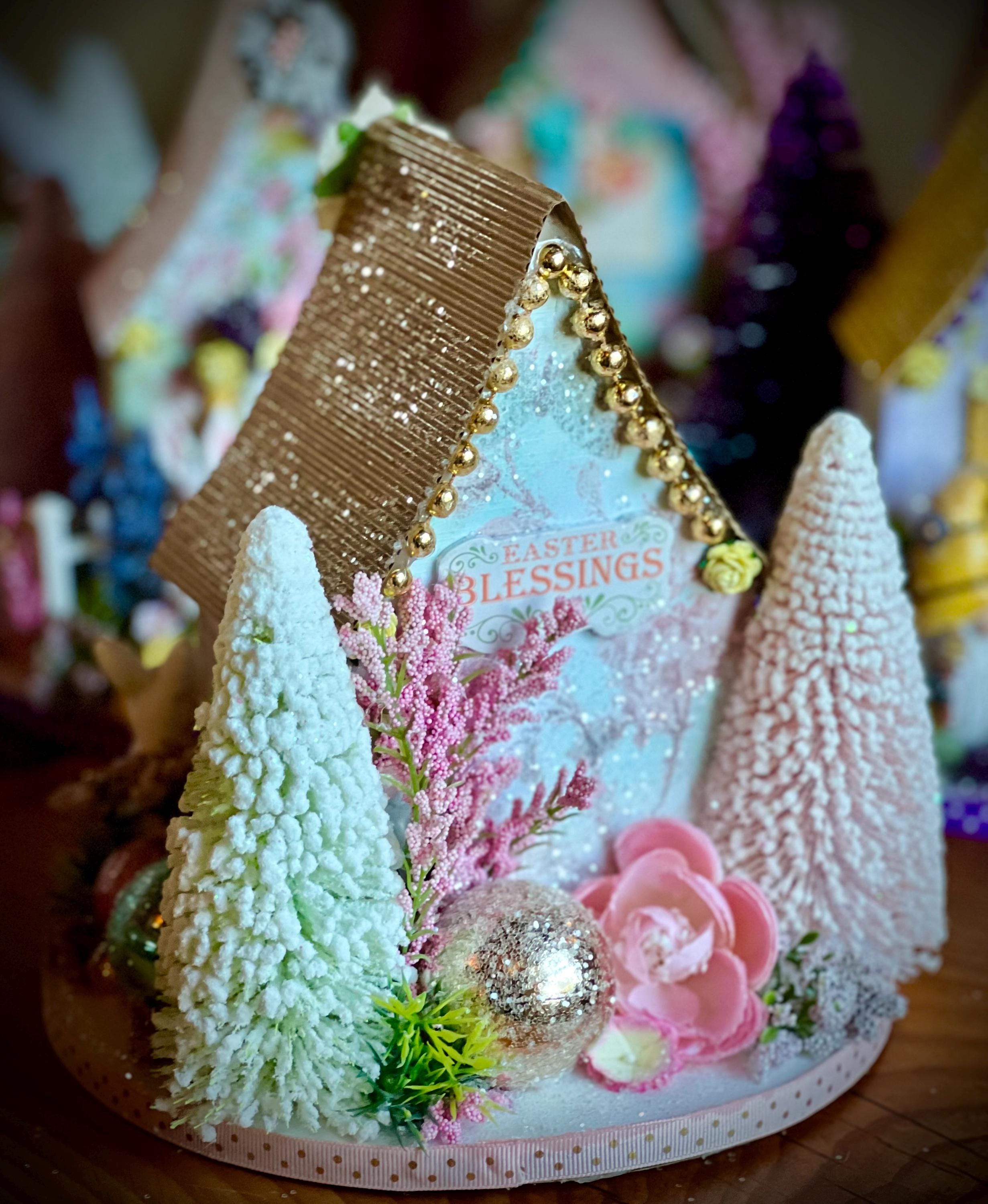 Beautiful Easter Glitter House - Etsy