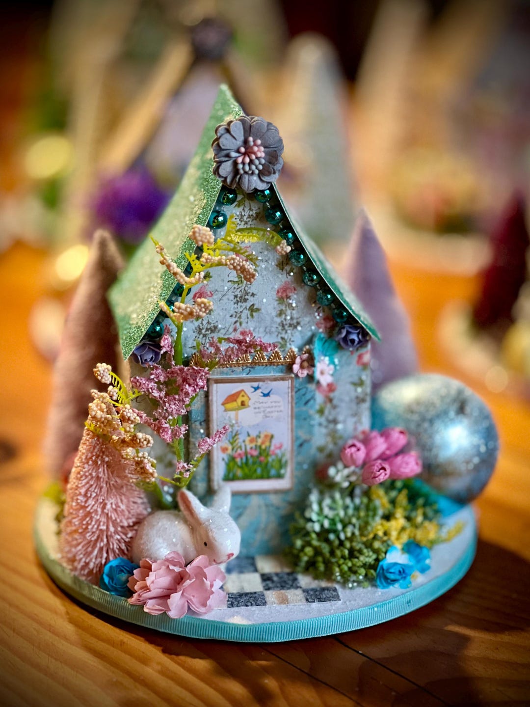 Beautiful Easter Glitter House - Etsy
