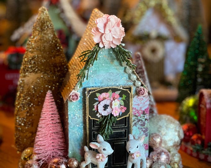 Beautiful Teal House With Deer - Etsy