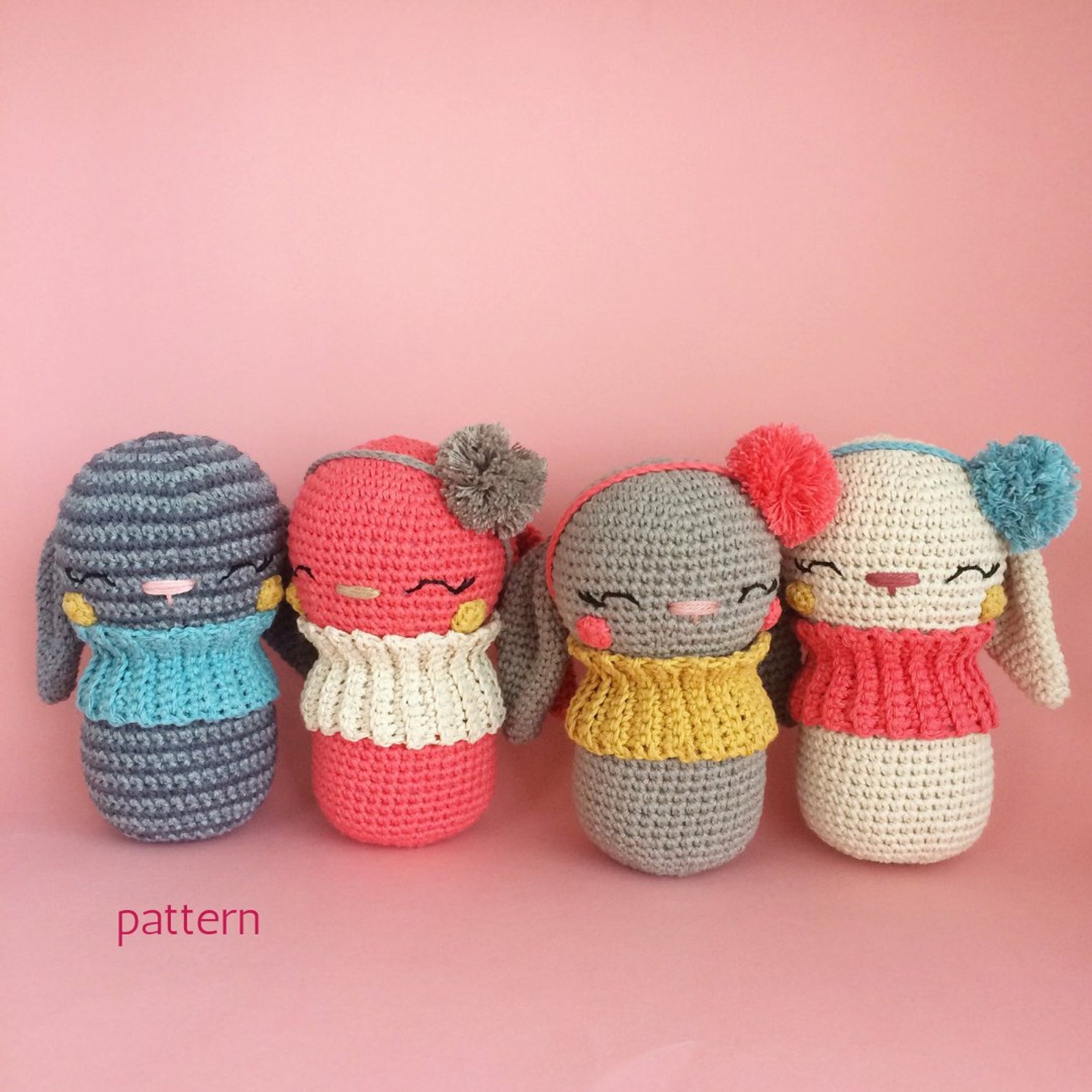 Amigurumi Bunny Pattern Bunny Crochet Pattern Crochet Doll Etsy