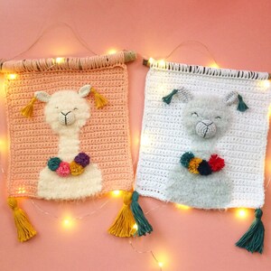 Crochet Alpaca Wall Hanging Wall Hanging Pattern, Tapestry Crochet ...