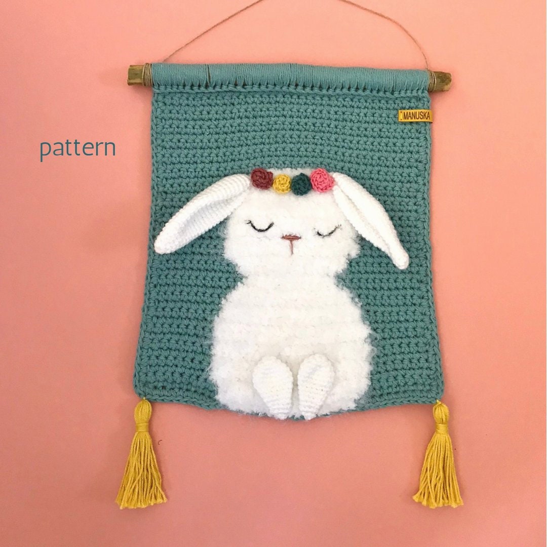 Crochet Bunny Wall Hanging Wall Hanging Pattern Crochet | Etsy