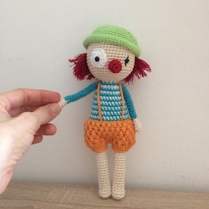Sebastian | Crochet Doll Pattern, Amigurumi Doll Pattern, Crochet Clown ...