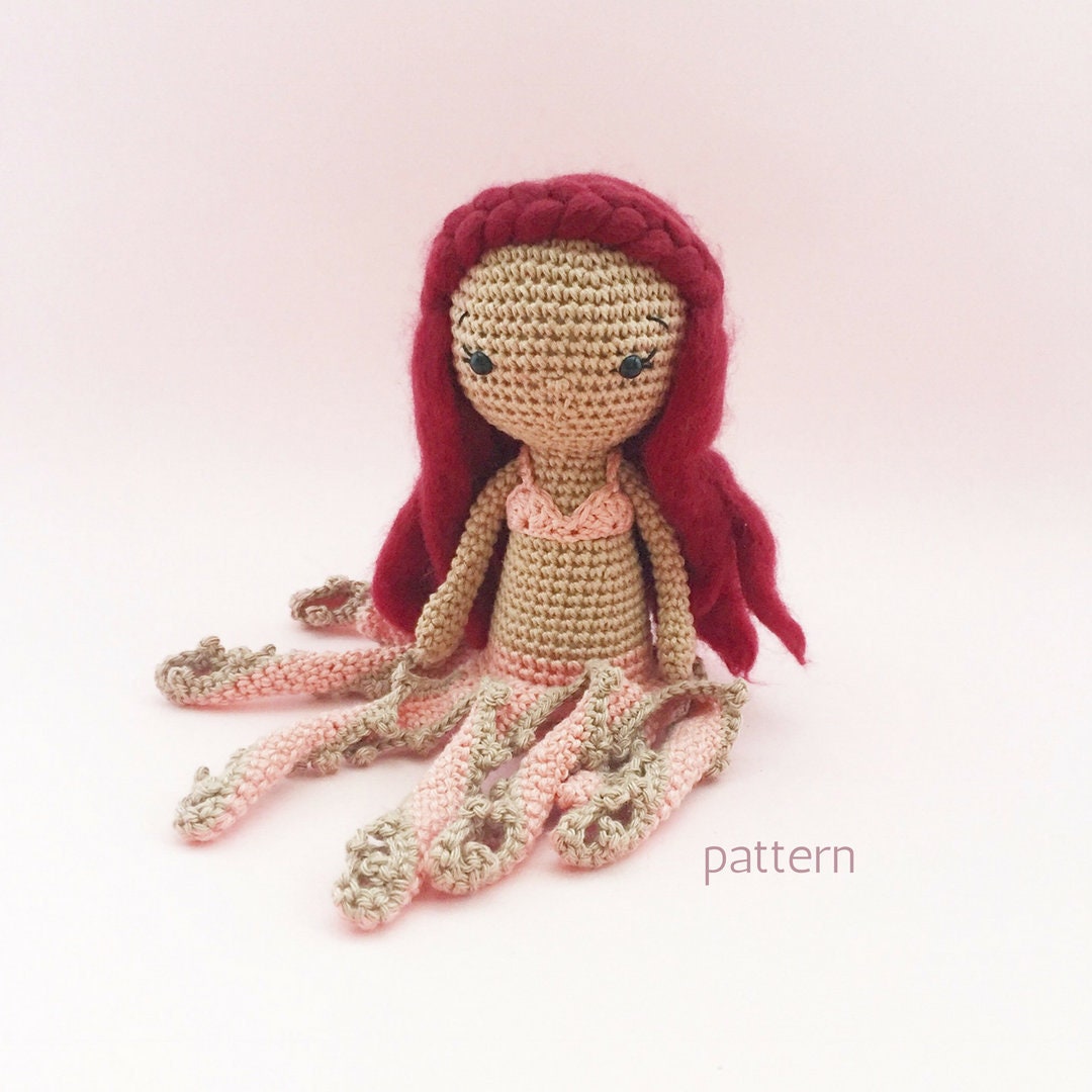 Ruby Crochet Octopus Doll Pattern: Amigurumi Girl (PDF Pattern) - Etsy