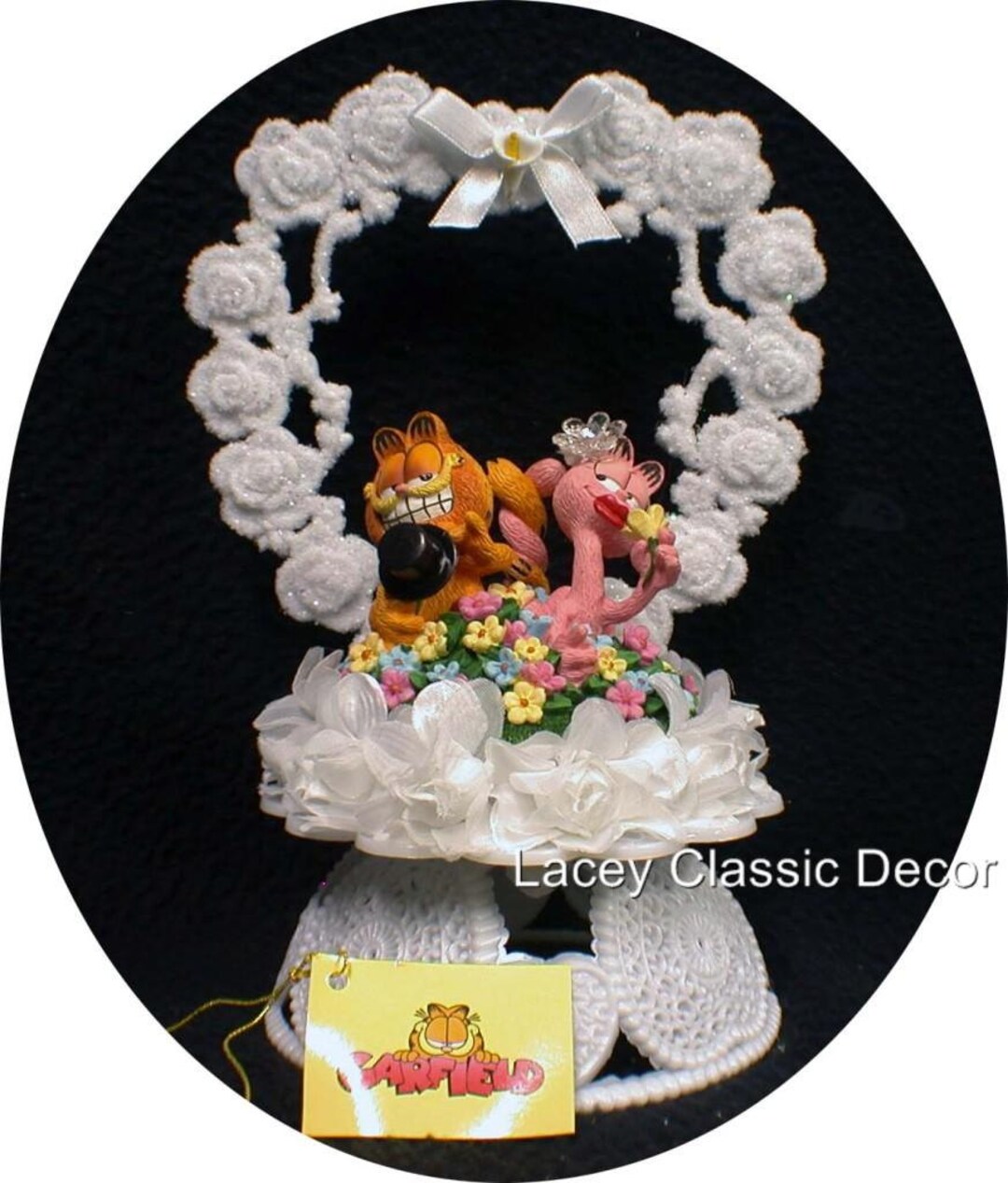 Garfield & Arlene Wedding Cake Topper Entwined Tails Cat - Etsy