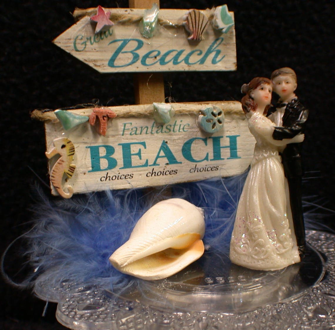 Wedding Cake Topper Beach Ocean Honeymoon Lake Tropical Island Groom ...