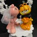 Garfield & Arlene Wedding Cake Topper the Kiss Tails Cat Kiitty Custom ...