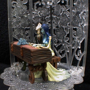 Corpse Bride Wedding Cake Topper LOT Glasses Knife Server Set Garter ...