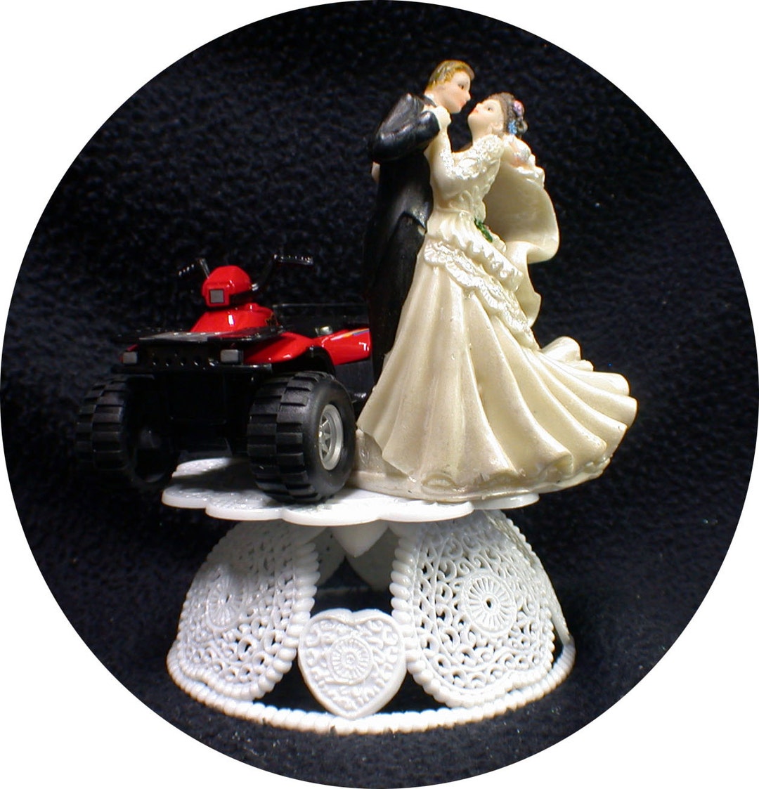 SEXY Red, Black or Blue Quad ATV off Road 4 WHEELER Wedding Cake Topper ...