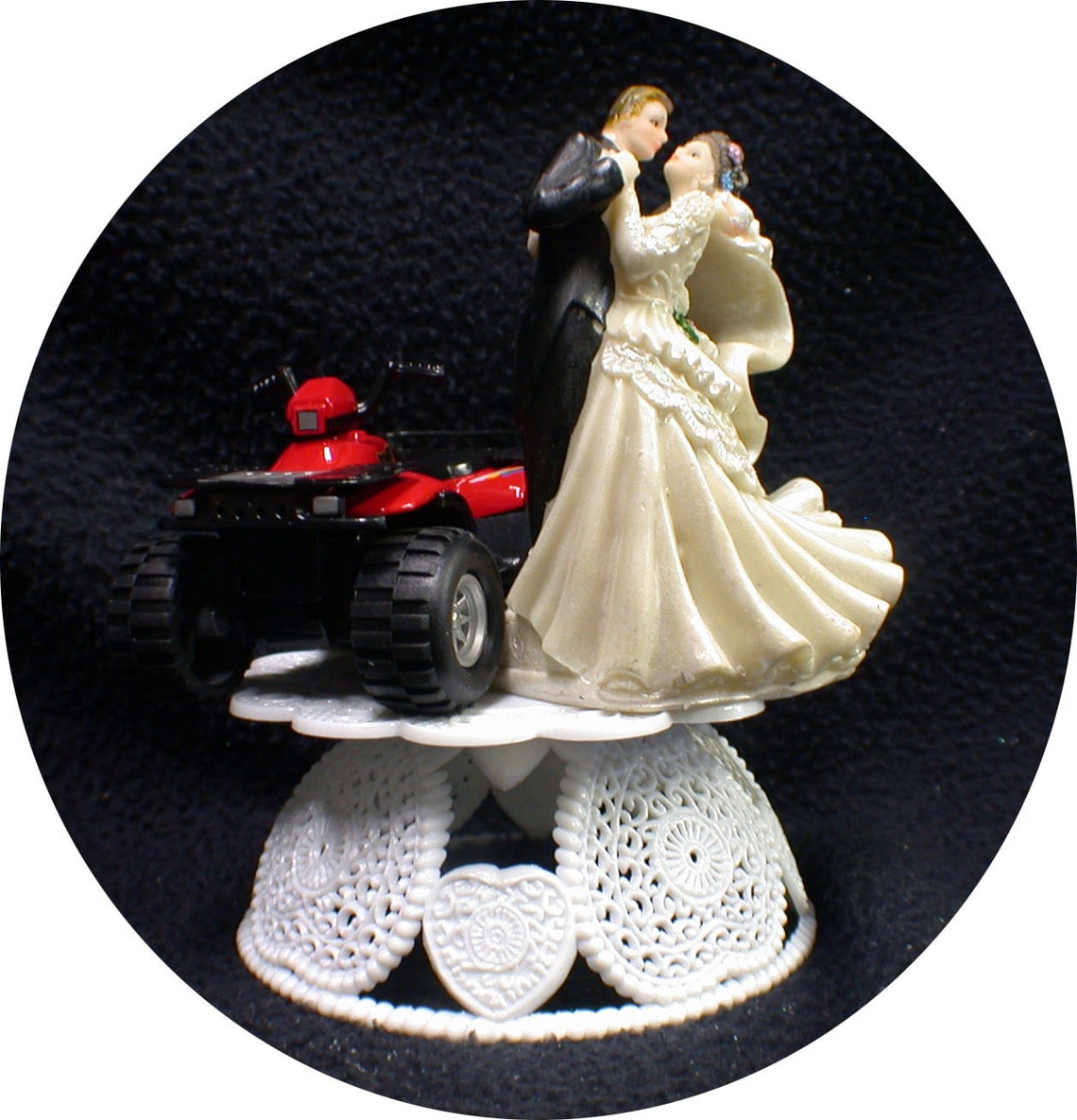 SEXY Red, Black or Blue Quad ATV off Road 4 WHEELER Wedding Cake Topper ...