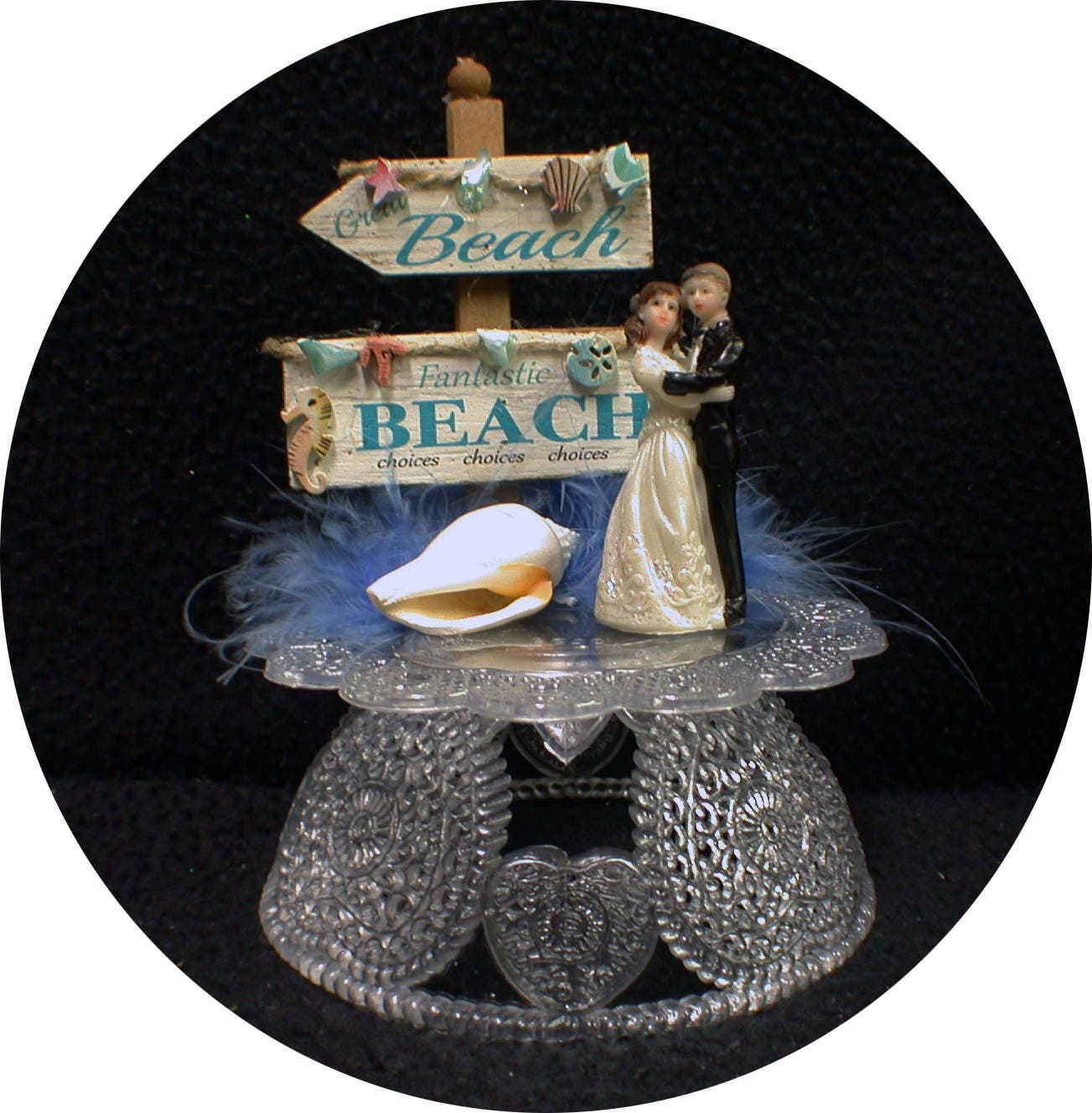 Wedding Cake Topper Beach Ocean Honeymoon Lake Tropical Island Groom ...