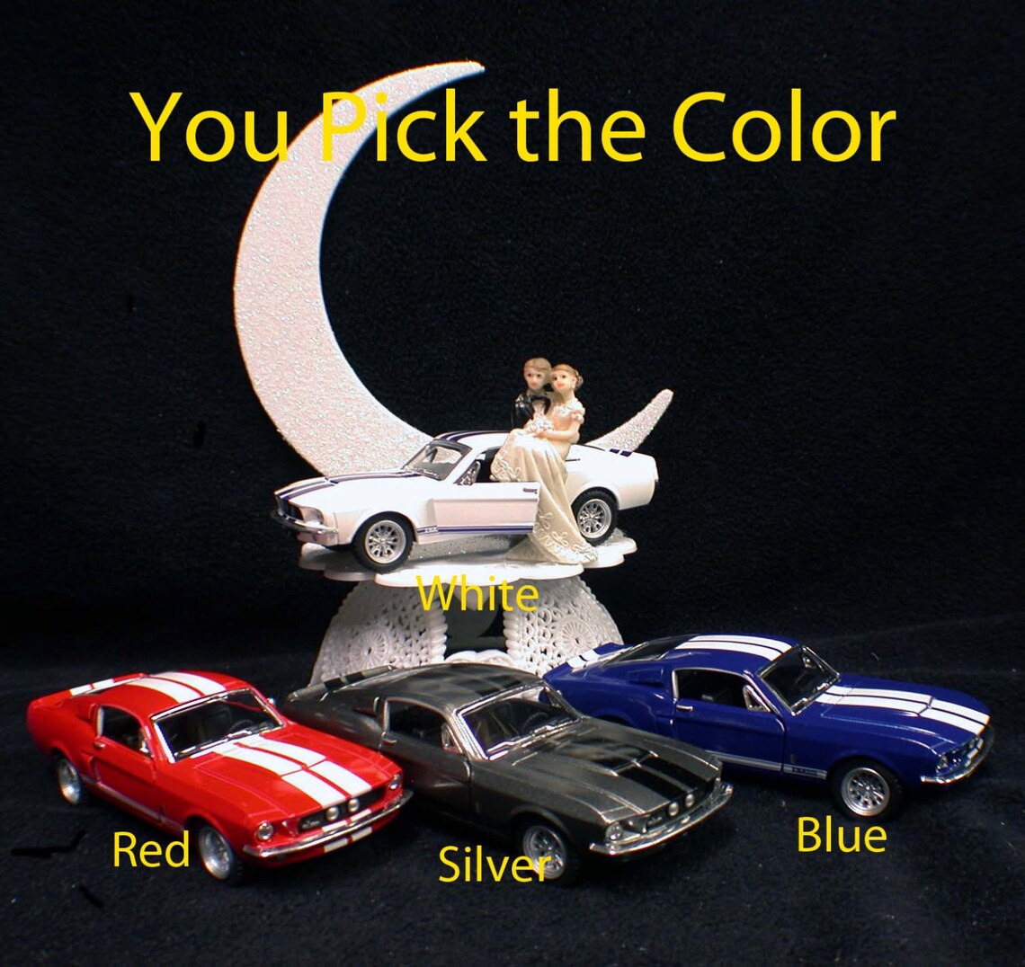 Ford Shelby Mustang Mechanic Auto Wedding Groom CAKE Top Topper Racing ...