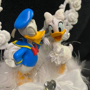 Sweet Donald Groom & Daisy Duck LOT Wedding Cake Topper , Glasses ...