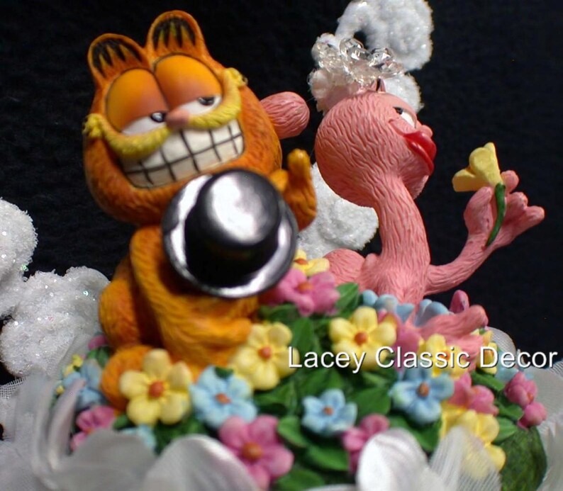 Garfield & Arlene Wedding Cake Topper Entwined Tails Cat - Etsy