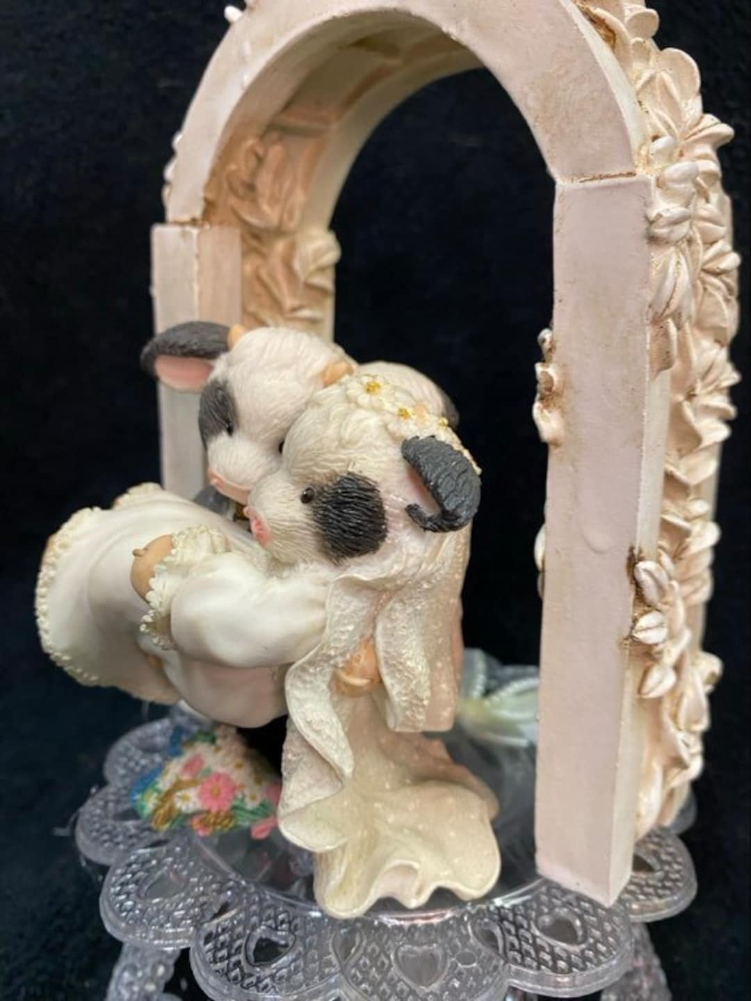 Anniversary Wedding Cake Topper Mary Moo Country Western Groom Top Barn ...