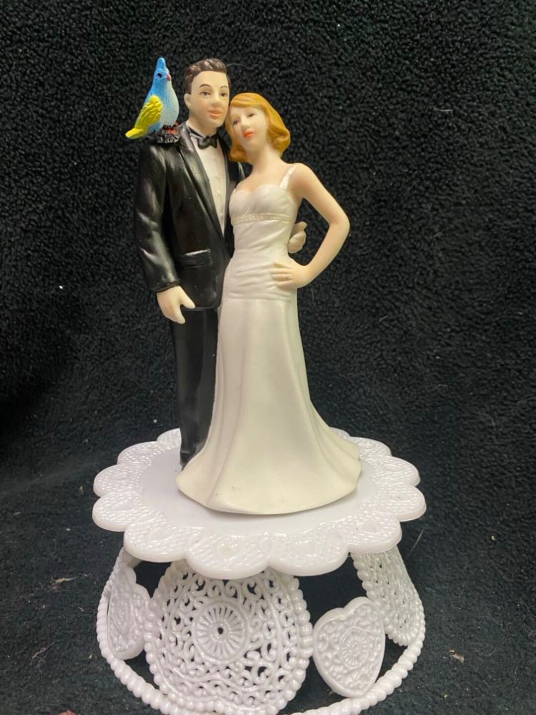 Bride and Groom Figure Bird Lover Parrot Mccall Wedding Cake Topper ...