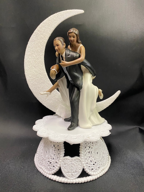 Football Touchdown Sports Wedding Cake Topper Black - Etsy