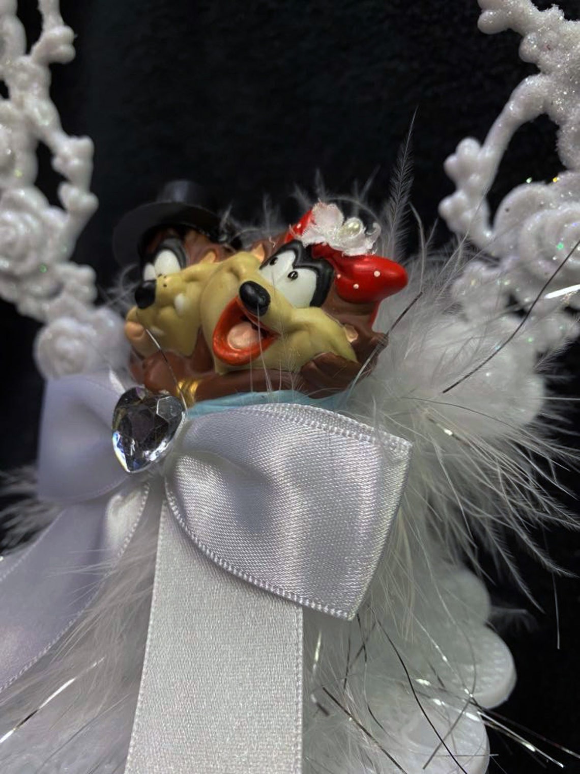 TASMANIAN Devil TAZ Wedding Cake Topper LOT Glasses Knife - Etsy