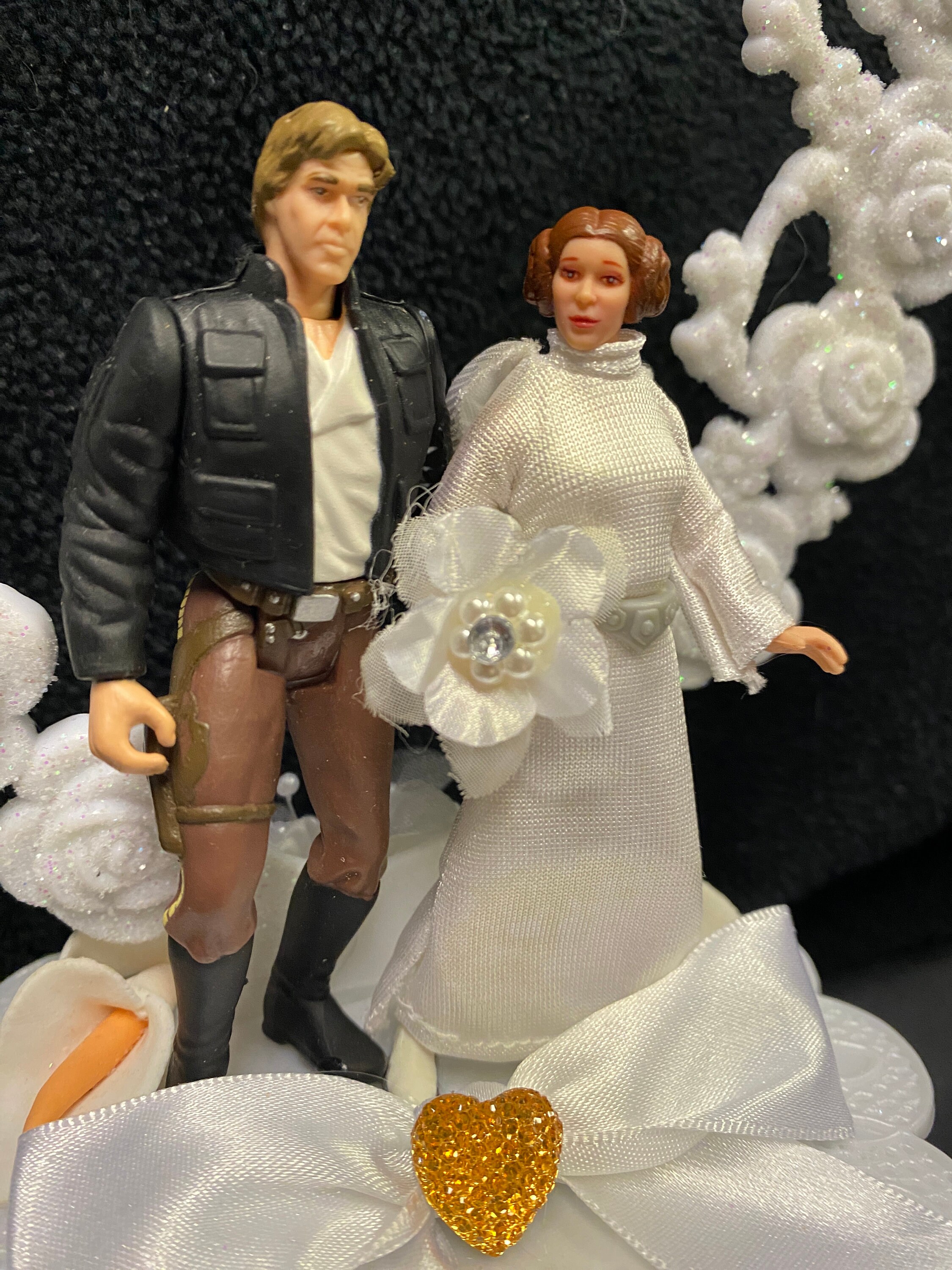 STAR WAR Han Solo Princess Liea Wedding Cake Topper Out of This World ...