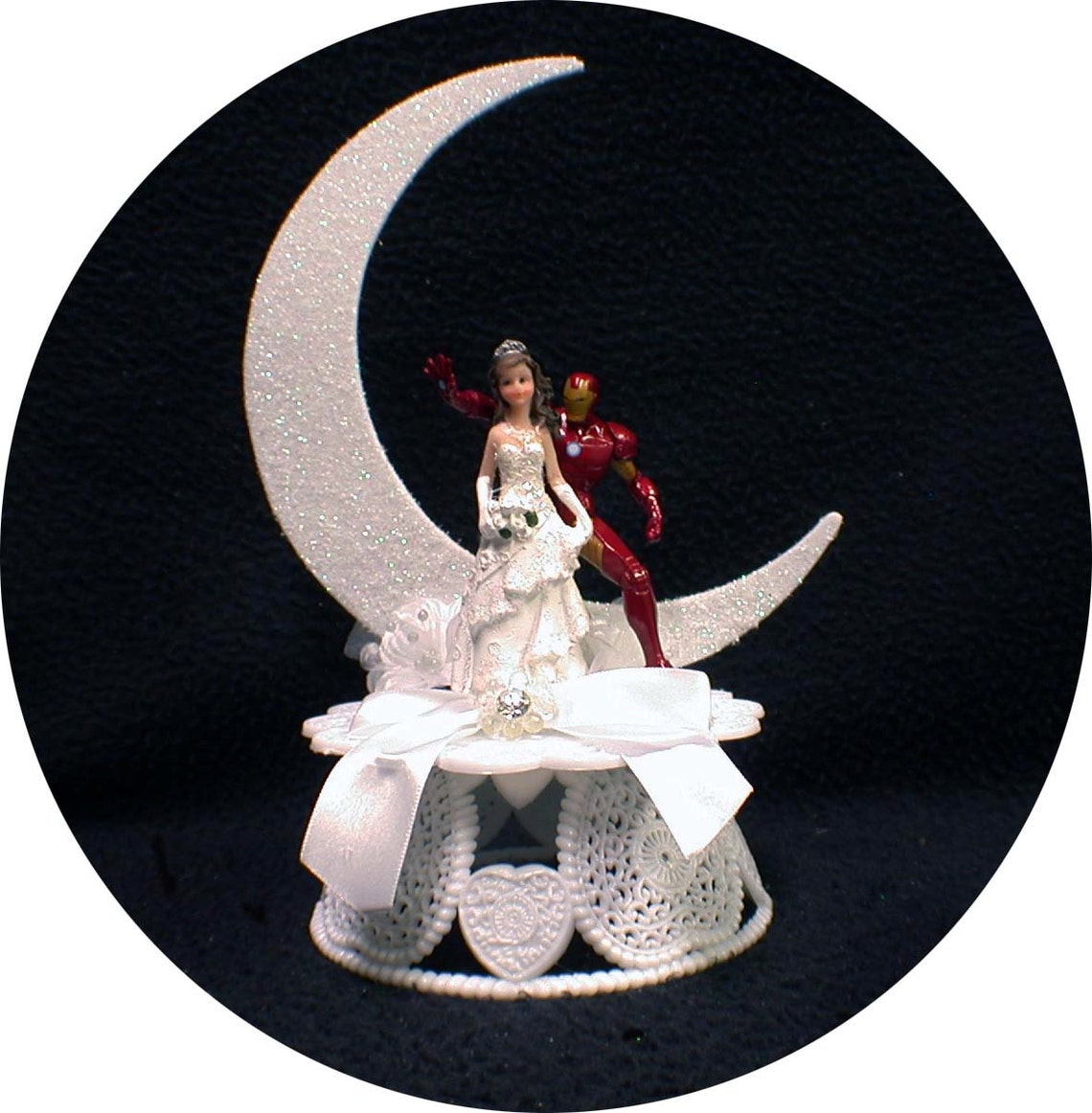 Ironman Iron Man Bride Wedding Cake Topper Top Super Hero Heart Funny ...