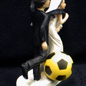Soccer Football Lovers Ball Wedding Cake Topper Sports Lover Groom Top ...