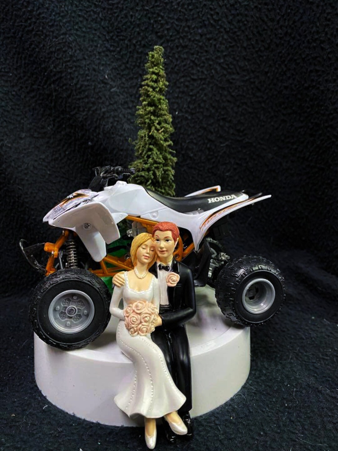 White With Gold Quad ATV off Road 4 Wheeler Wedding Cake - Etsy