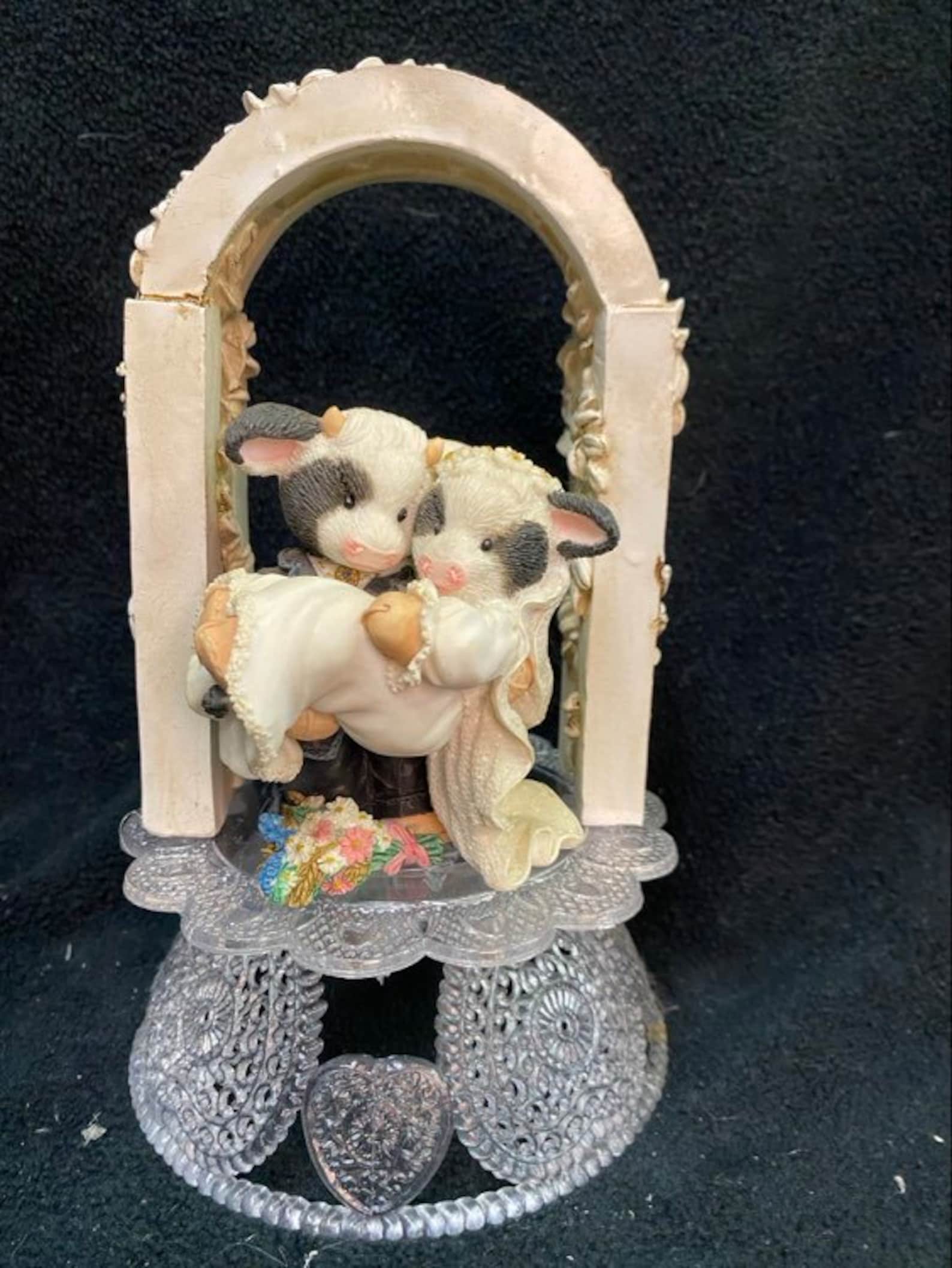 Anniversary Wedding Cake Topper Mary Moo Country Western Groom Top Barn ...