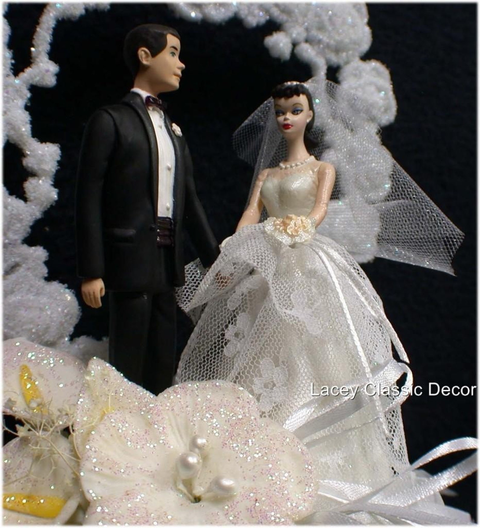 1950 STYLE Barbie Ken Wedding Cake Topper Calla Lily - Etsy