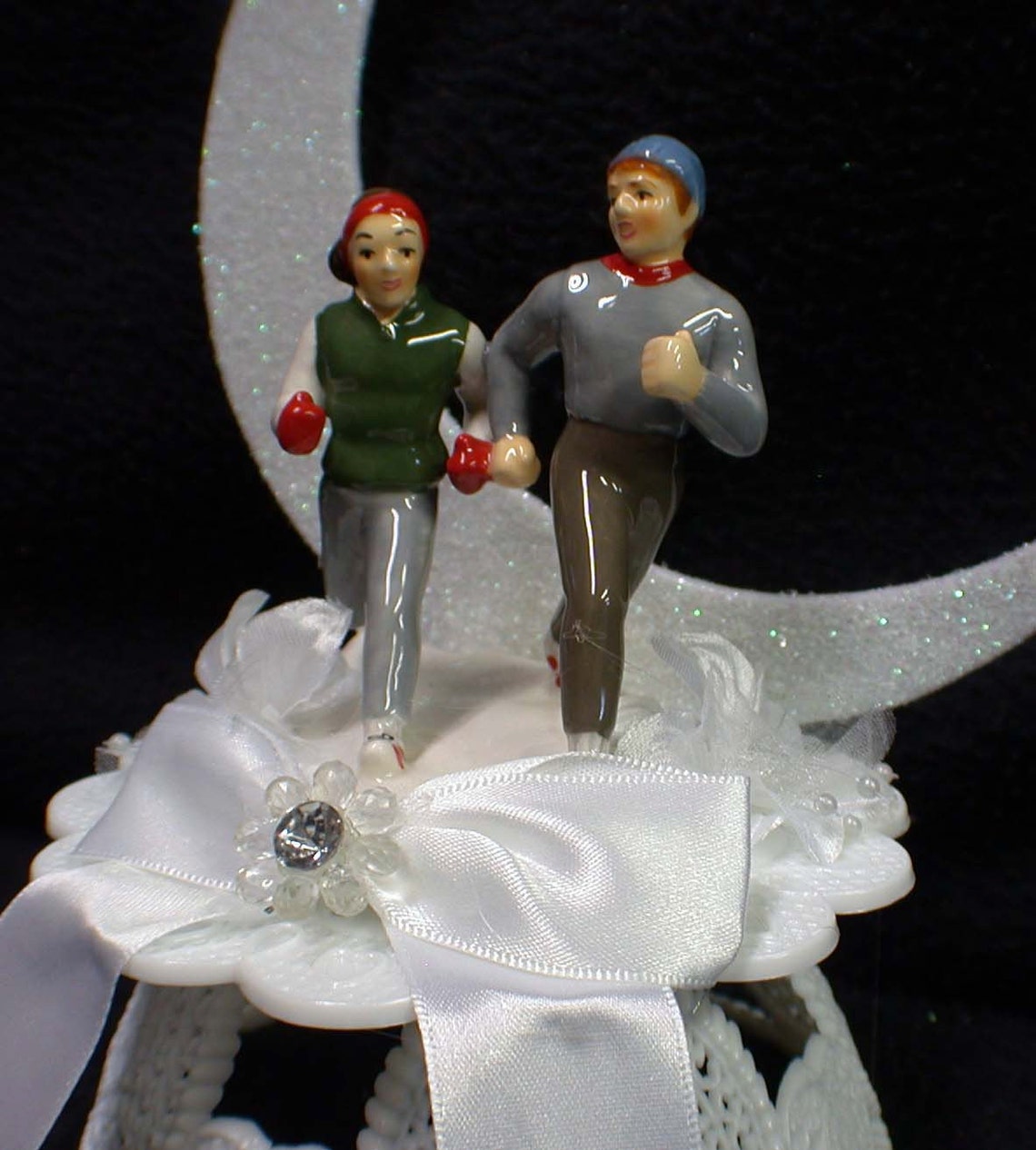 Runner Jogging YOU PICK Wedding Cake Topper OR Glasses, Knife Set Funny ...