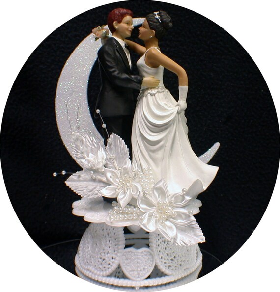 Black Couple Wedding Cake Toppers