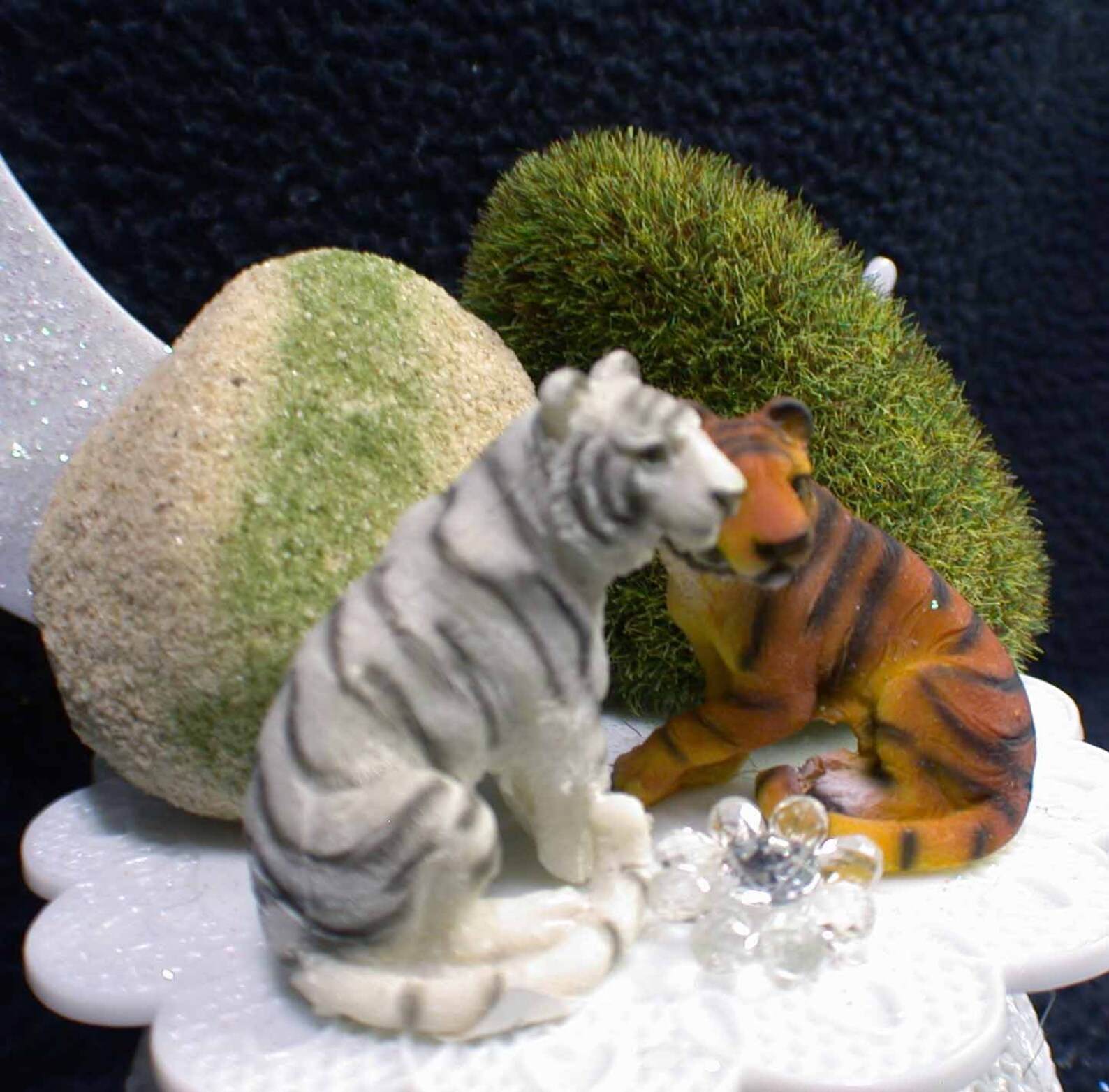 Tiger Wedding Bride and Groom Cake Topper TOP Tiger Africa Animal Tiger ...