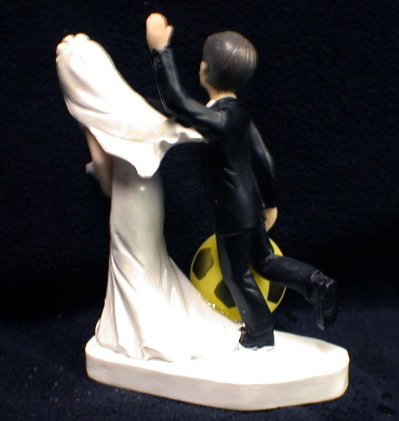 Soccer Football Lovers Ball Wedding Cake Topper Sports Lover - Etsy