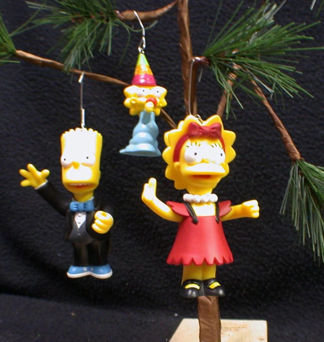 Mini Tree Decoration the Simpsons Chritmas Tree Ornament Brat , Lisa ...