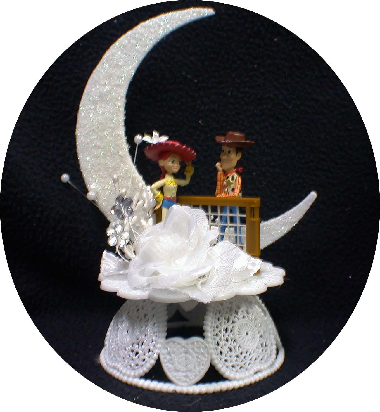 Toy Story Jessie and Woody Country Western Wedding Cake Topper Farmer ...