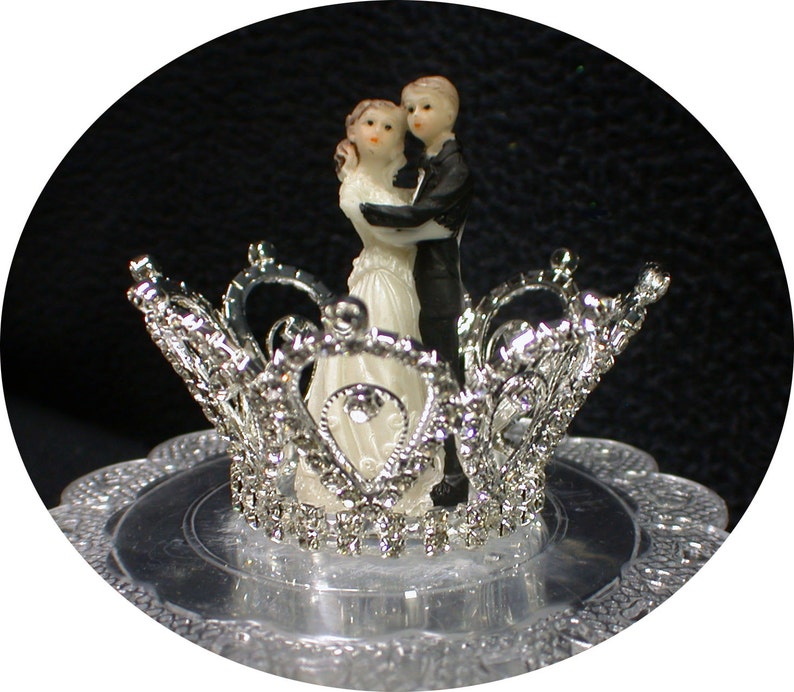 Princess Crown Wedding Cale Topper Fairytale Rhinestone | Etsy
