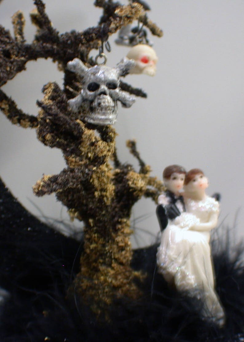 Skull Tree Halloween Skeleton Wedding Cake Topper Top - Etsy