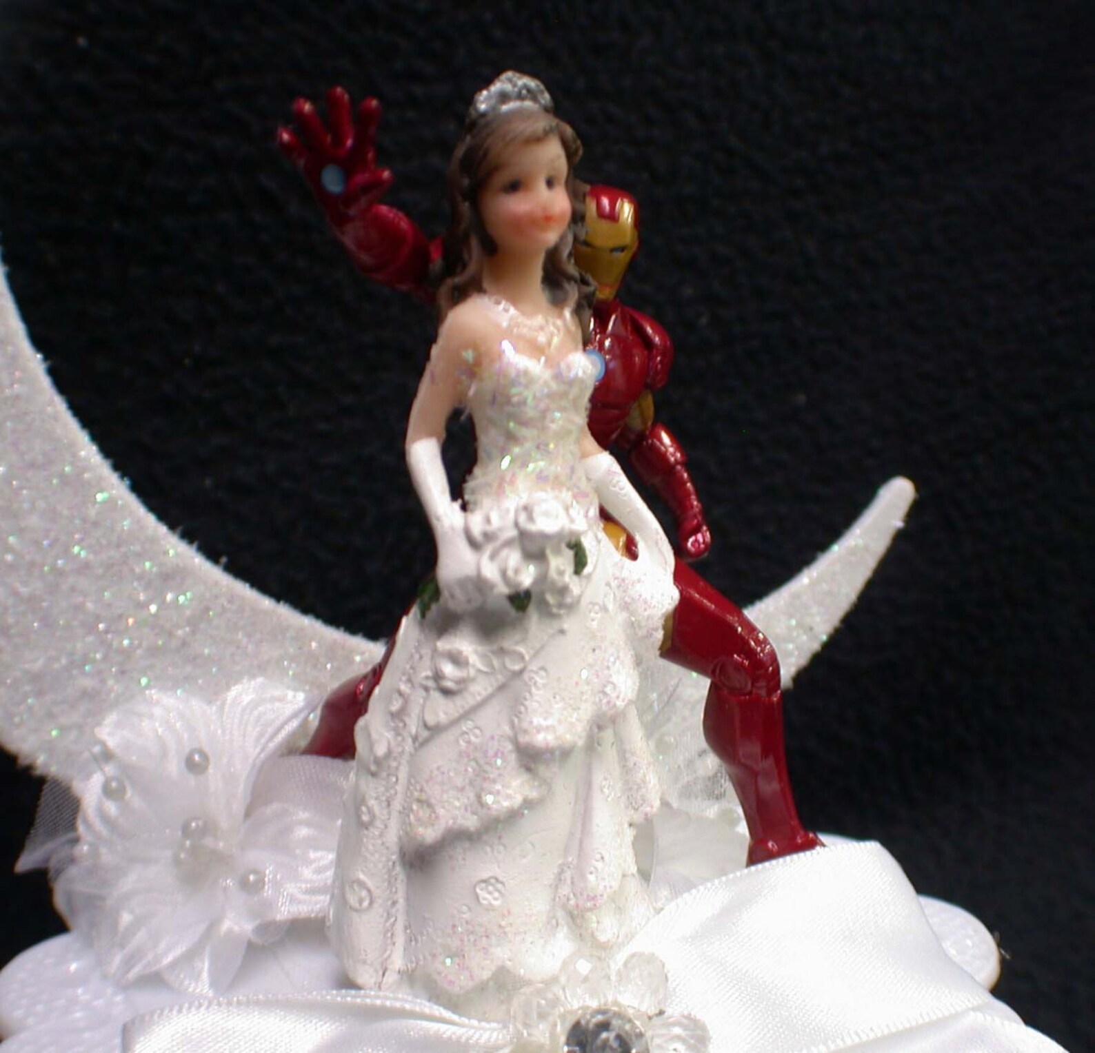 Ironman Iron Man Bride Wedding Cake Topper Top Super Hero Heart Funny ...