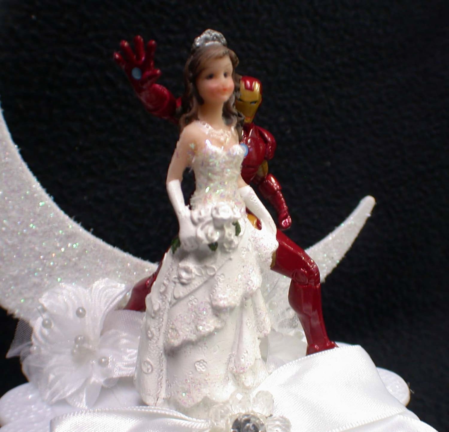 Ironman Iron Man Bride Wedding Cake Topper Top Super Hero Heart Funny ...