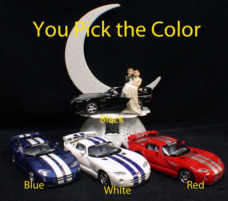 Dodge Viper Mechanic Auto Wedding Groom CAKE Top Topper Racing Mussel ...