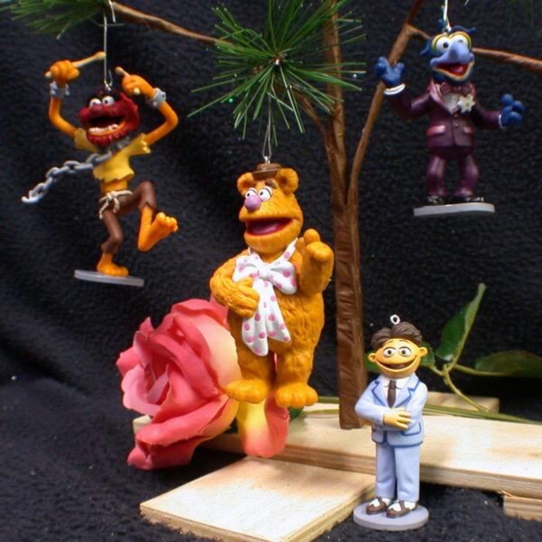 Muppet Christmas Tree Ornament Set Orgrinal 4 Pi Lot Gonzo Fossie ...