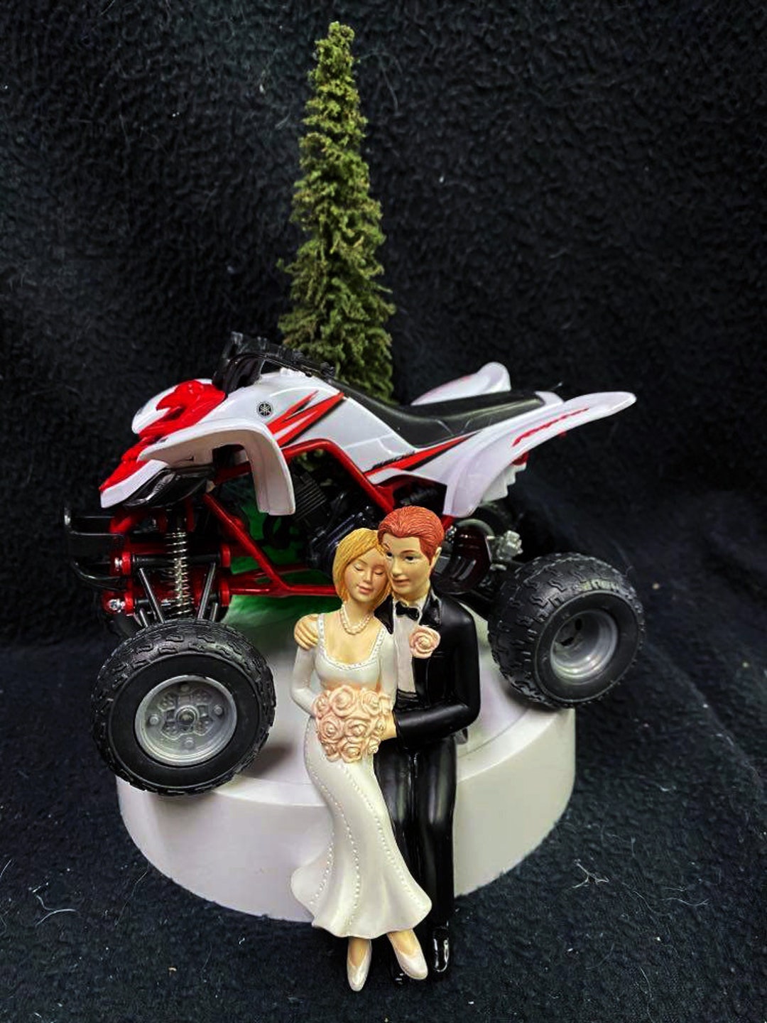 RED Quad ATV off Road 4 Wheeler Wedding Cake Topper Sexy Funny Outdoors ...