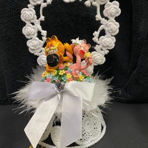 Garfield & Arlene Cat U PICK Wedding Cake Topper or Toasting Glasses ...